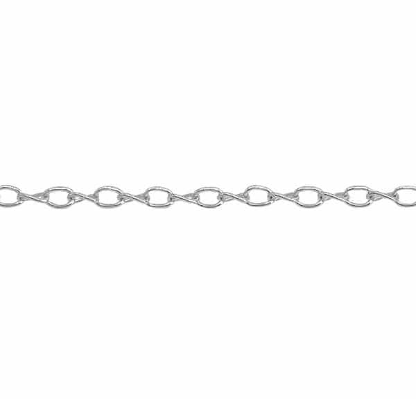 Twisted Oval Link Chain Sterling Silver | Permanent Jewelry | Tricia's Gems