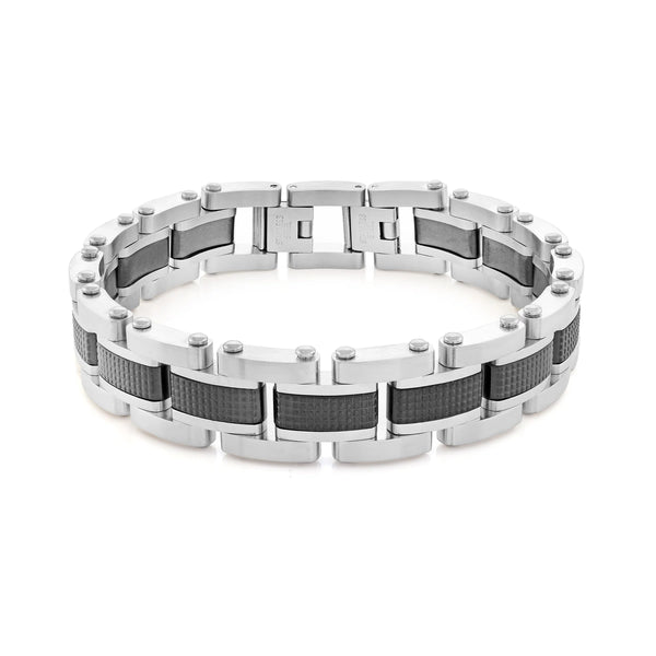 Textured Stainless Steel Bracelet | Italgem Steel | Tricia's Gems
