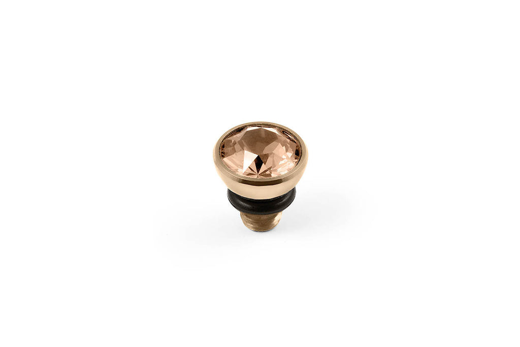 Bottone 5mm Light Peach Top Gold | Tricia's Gems